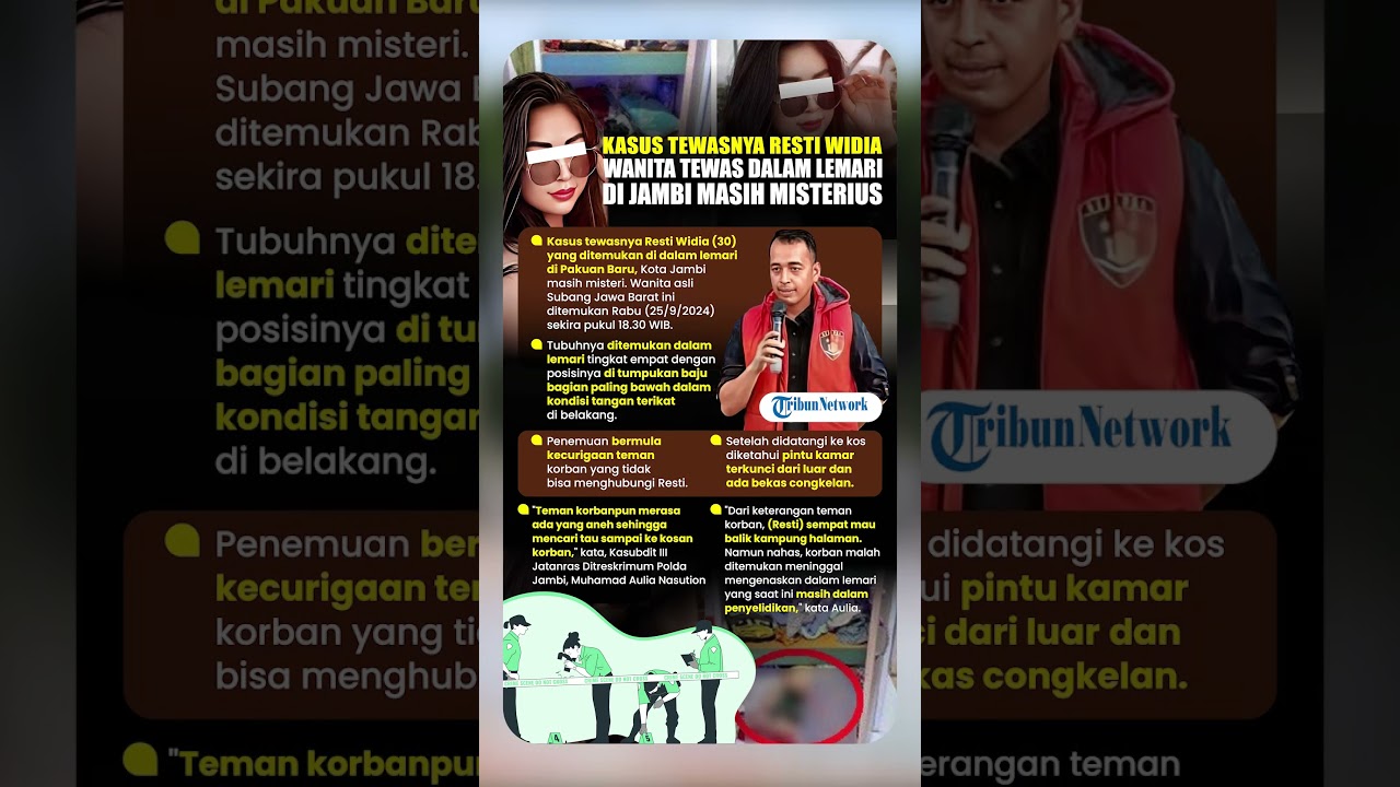 Kasus Tewasnya Resti Widia, Wanita Tewas dalam Lemari di Jambi Masih ...