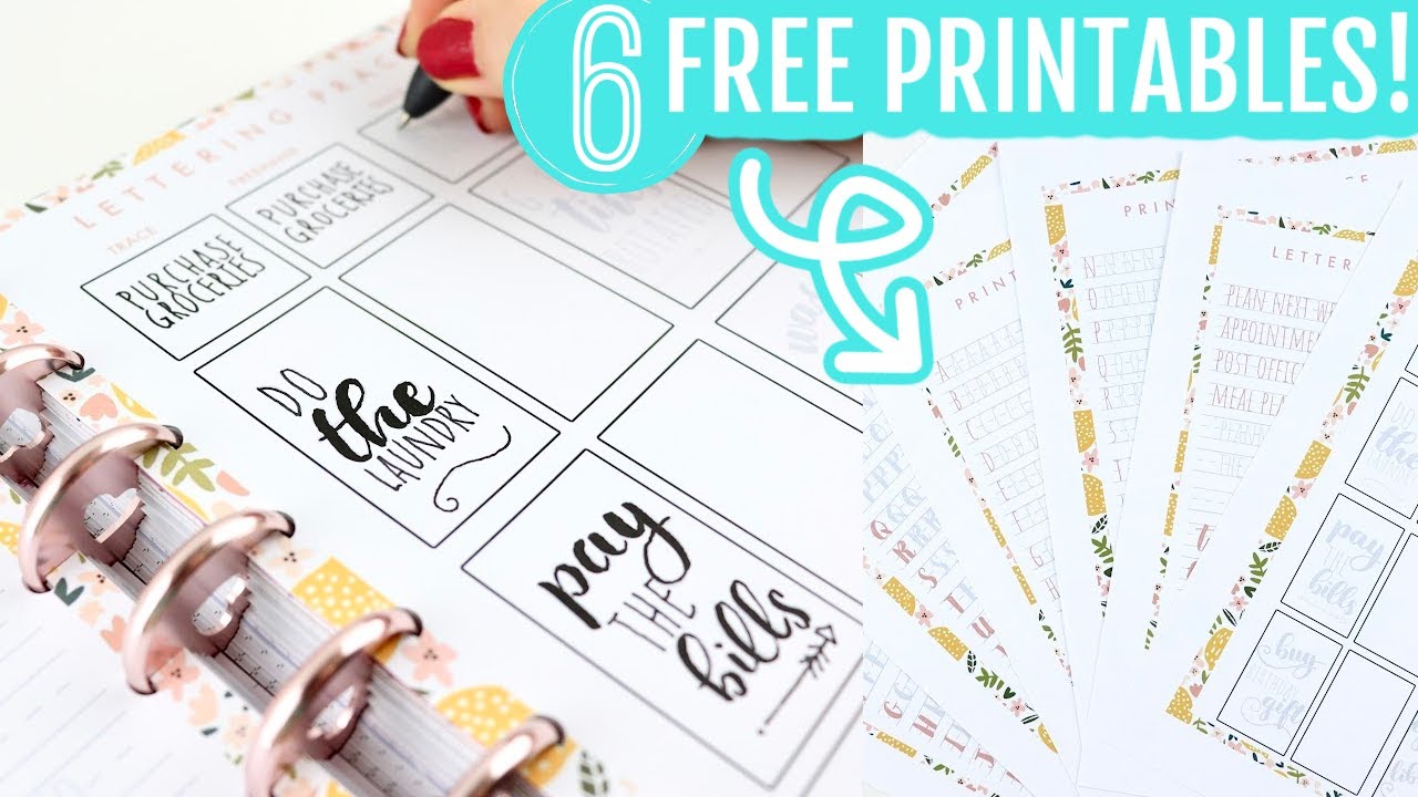 Free Printables! Practice Printing and Hand Lettering | Happy Planner