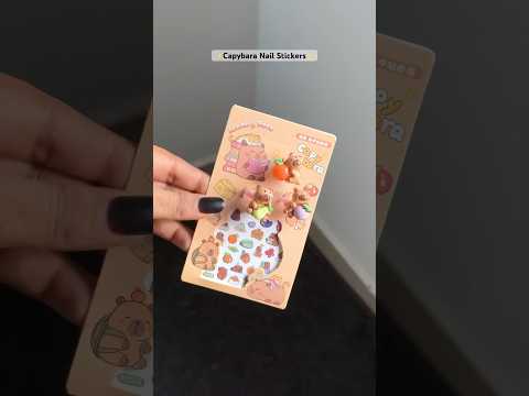 Cutest Nail Stickers With Rings π·β¨π#kawaii #capybara #stickers #nailart #nails #naildesign #cute