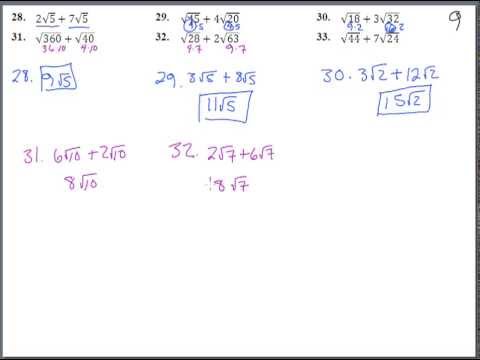 PCal Pg09 Solutions28-33 Square Root Addition