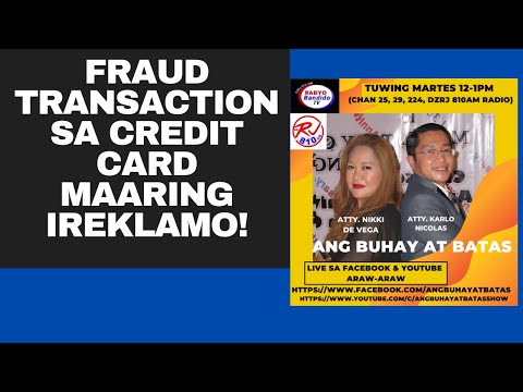 FRAUD TRANSACTION SA CREDIT CARD MAARING IREKLAMO!