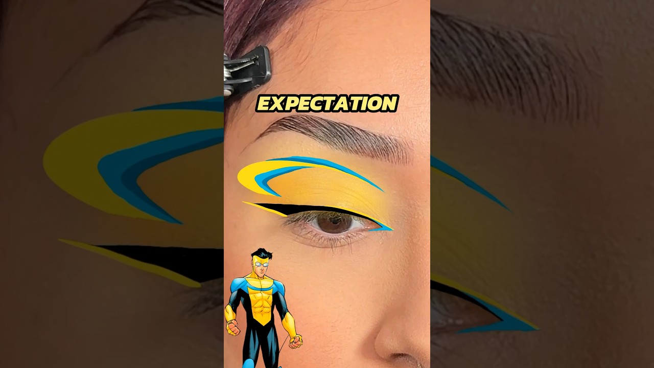 digital art vs. actual makeup look: mark grayson aka #invincible 💙💛 #primevideo #makeup #comics