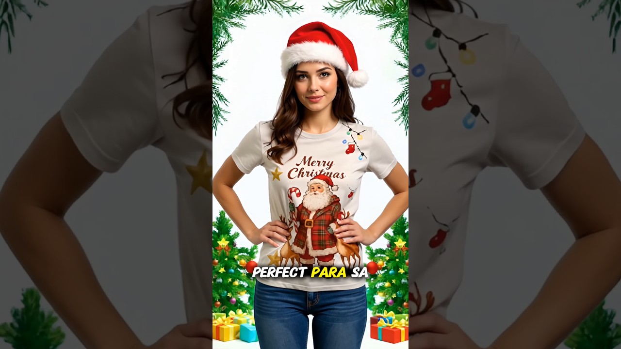 Magmukhang festive at classy ngayong Pasko! 🎄✨ Trend Christmas T-Shirt for Women #TrendChristmasTshi