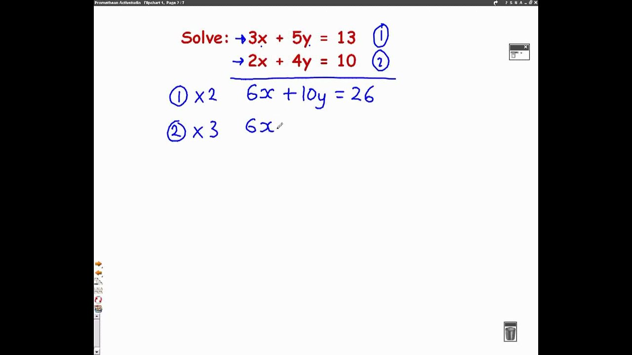 Simultaneous Equations Mathscast