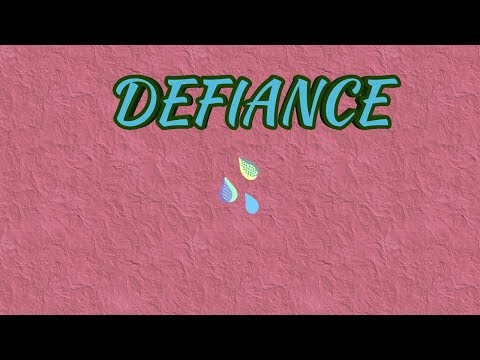 "DEFIANCE" pronunciation and meaning in English & Hindi