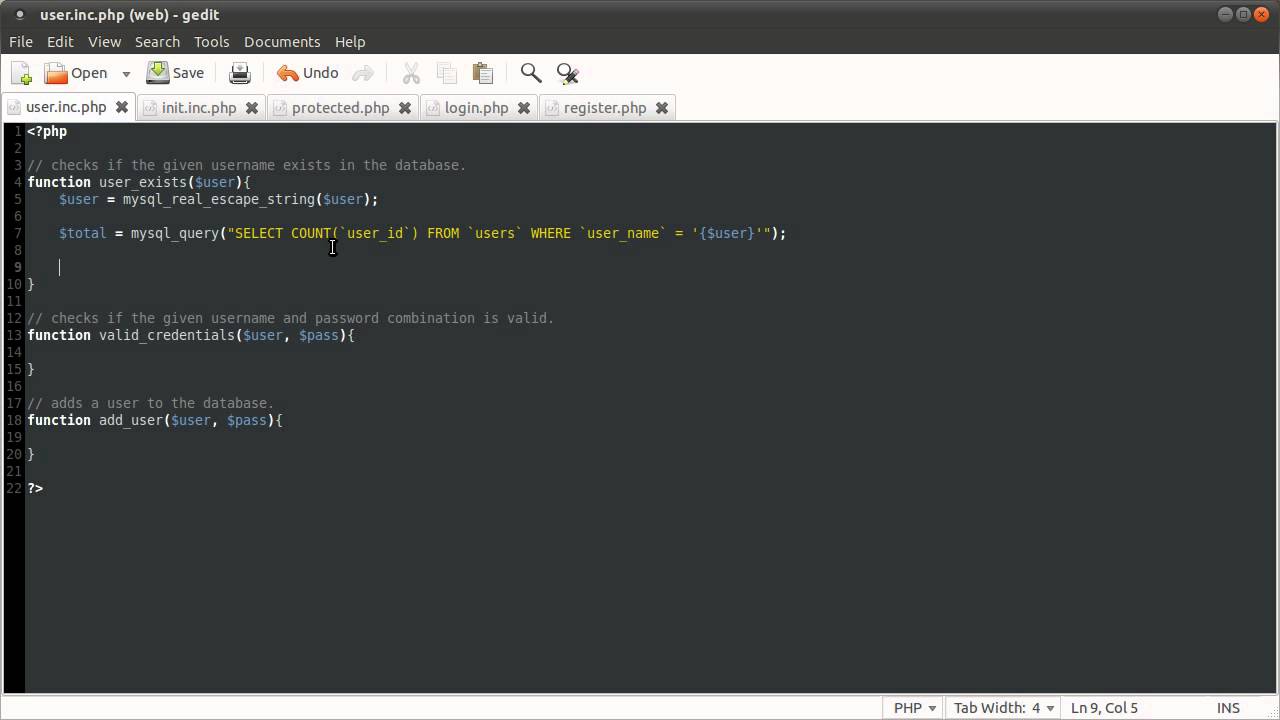 PHP Tutorial: Register and Login (User Account System) [part 02]