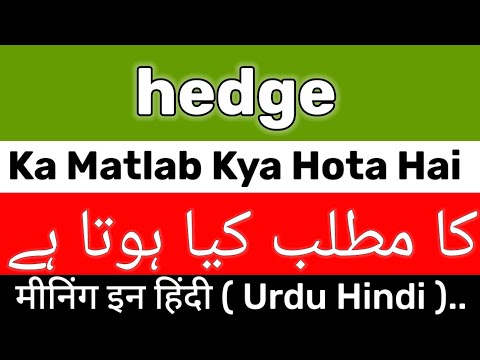 Hedge Meaning | Hedge Meaning In Urdu | Hedge Ka Matlab Kya Hota Hai | Hedge Ka Meaning Kya Hai