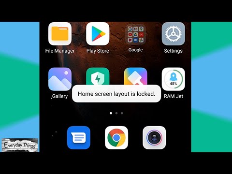 How to unlock home screen layout on Xiaomi phones