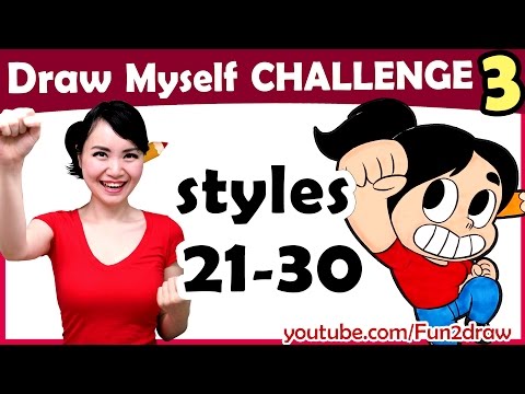 Art Challenge: How to Draw Myself in 10 Animated Styles! | Healthy Fun ...