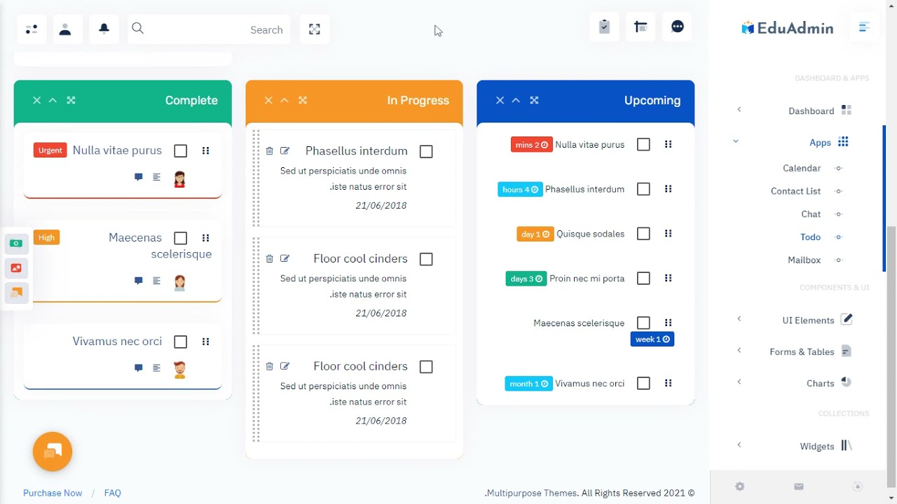Education Dashboard Bootstrap 5 Admin Template with RTL Light Theme