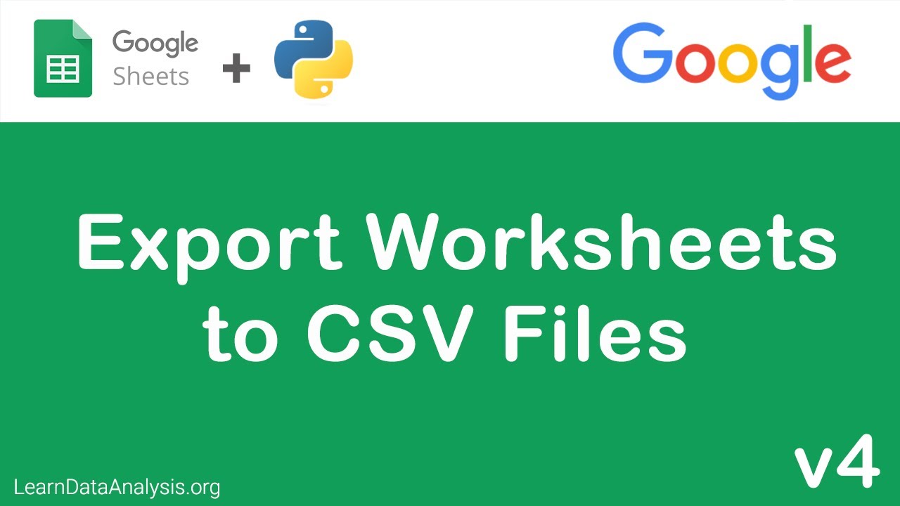 Export worksheets as CSV file with Google Sheets API in Python