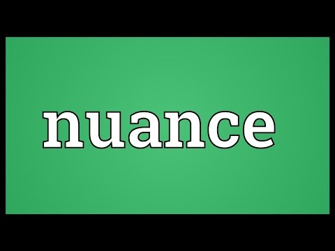 Nuance Meaning