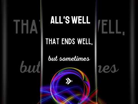 All's Well That Ends Well