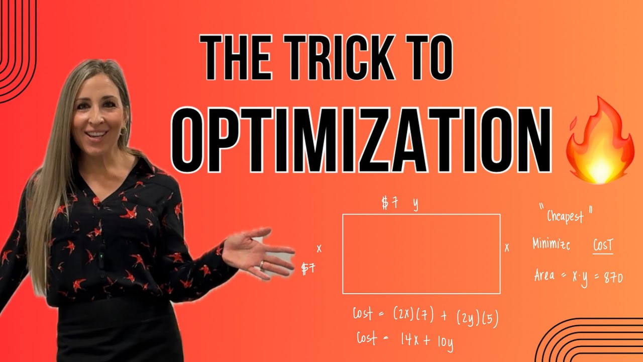 The Trick to Optimization | 3 Classic Calculus Examples Step-by-Step | Math with Professor V