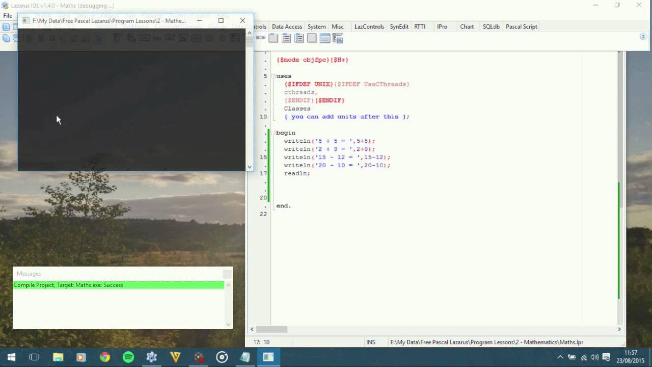 Lazarus Pascal Programming Tutorials | Tutorial 2 - Maths