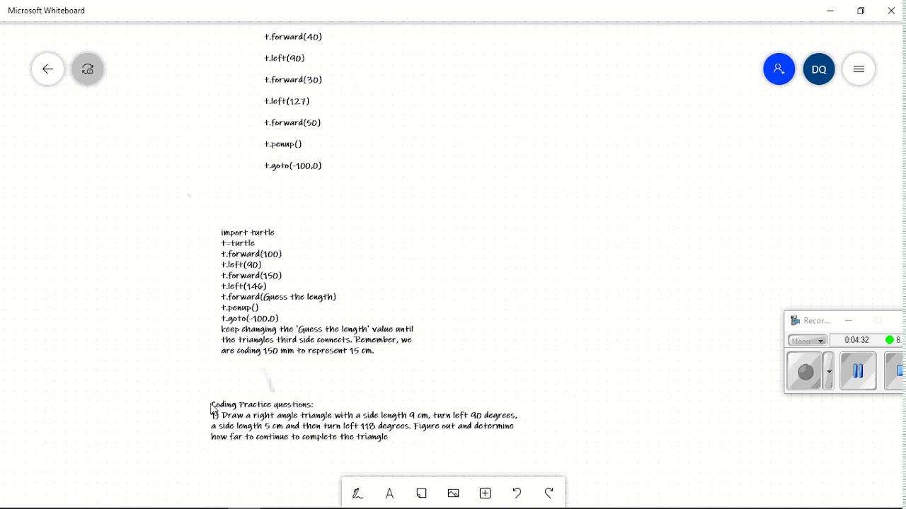 right Triangles Python