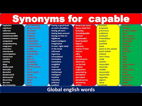 65 synonyms for capable|what is the synonyms of capable|what is the synonym of quite capable| esl