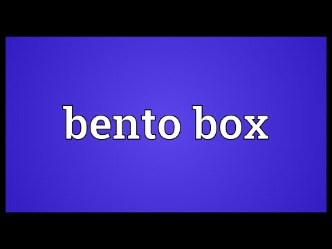 Bento box Meaning