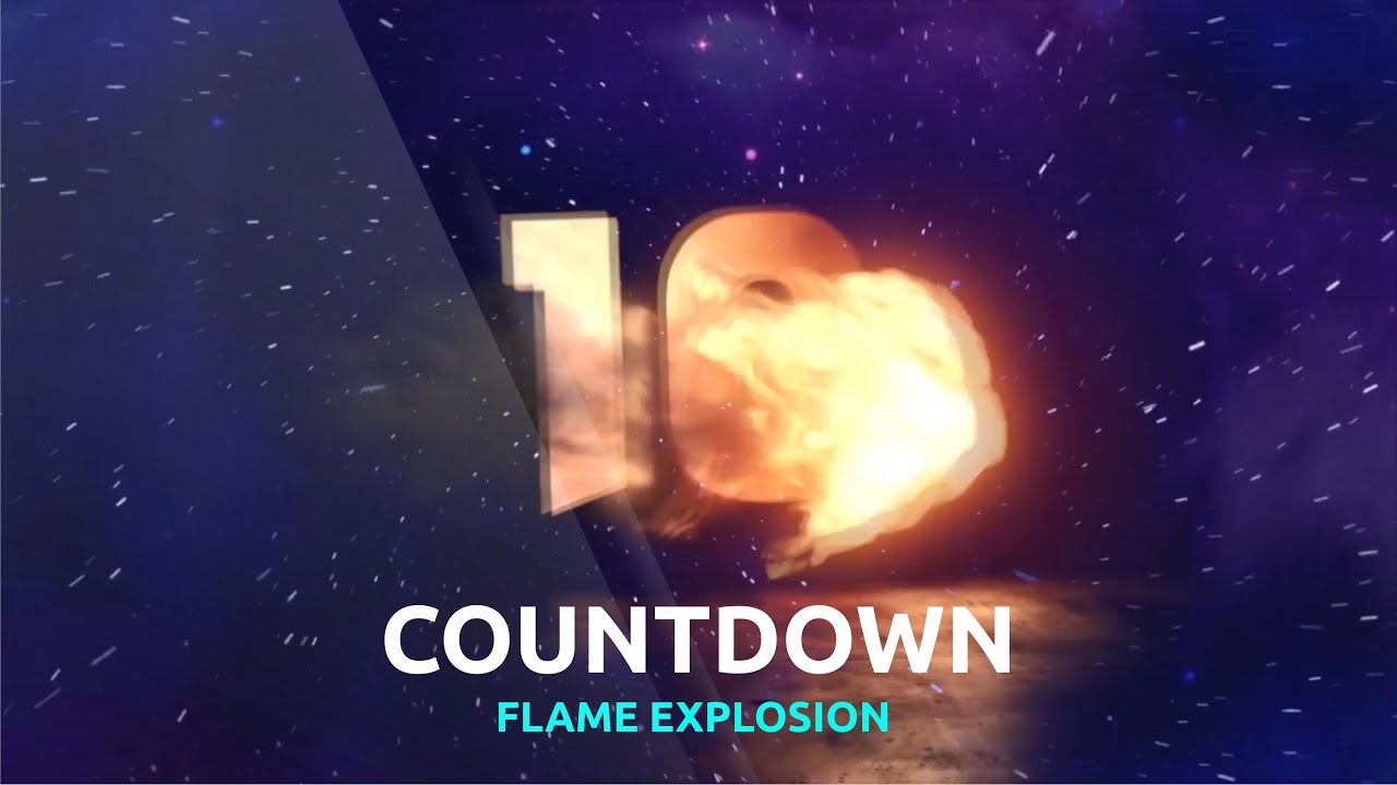 HD Flame Explosion 10 Seconds Countdown Video | HD Countdown Video