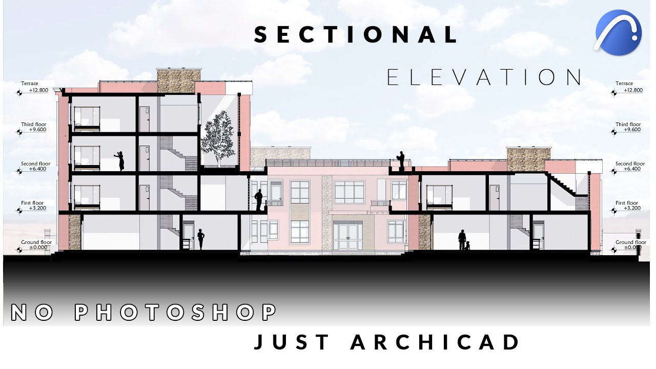 Sectional Elevation with archicad 25