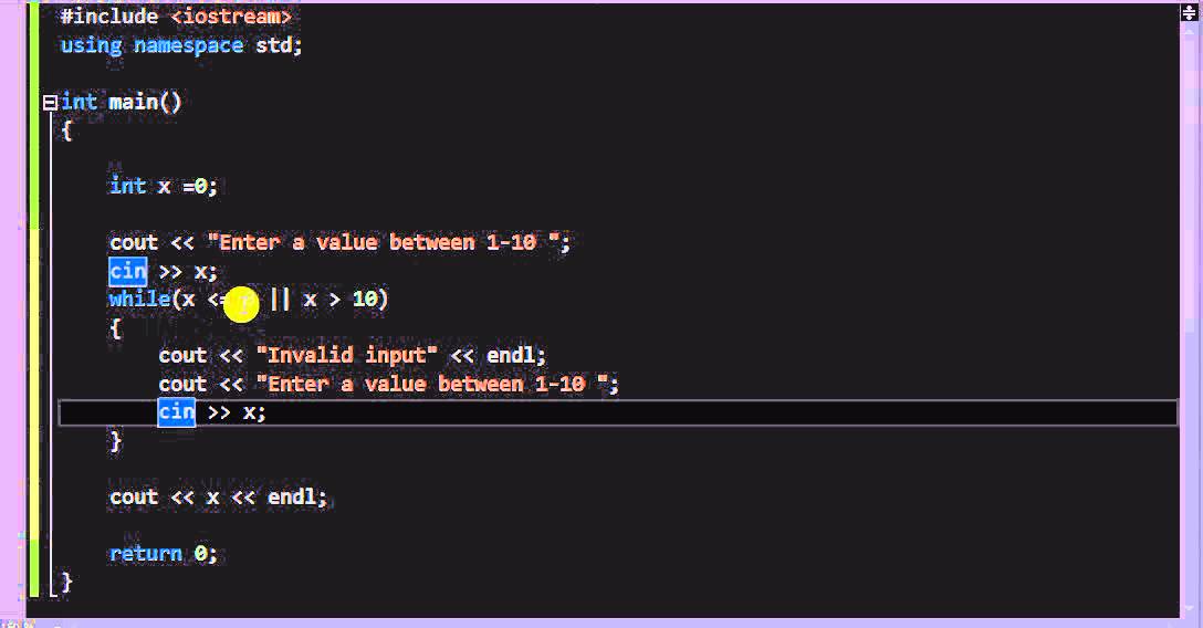 While Loop for Input Validation