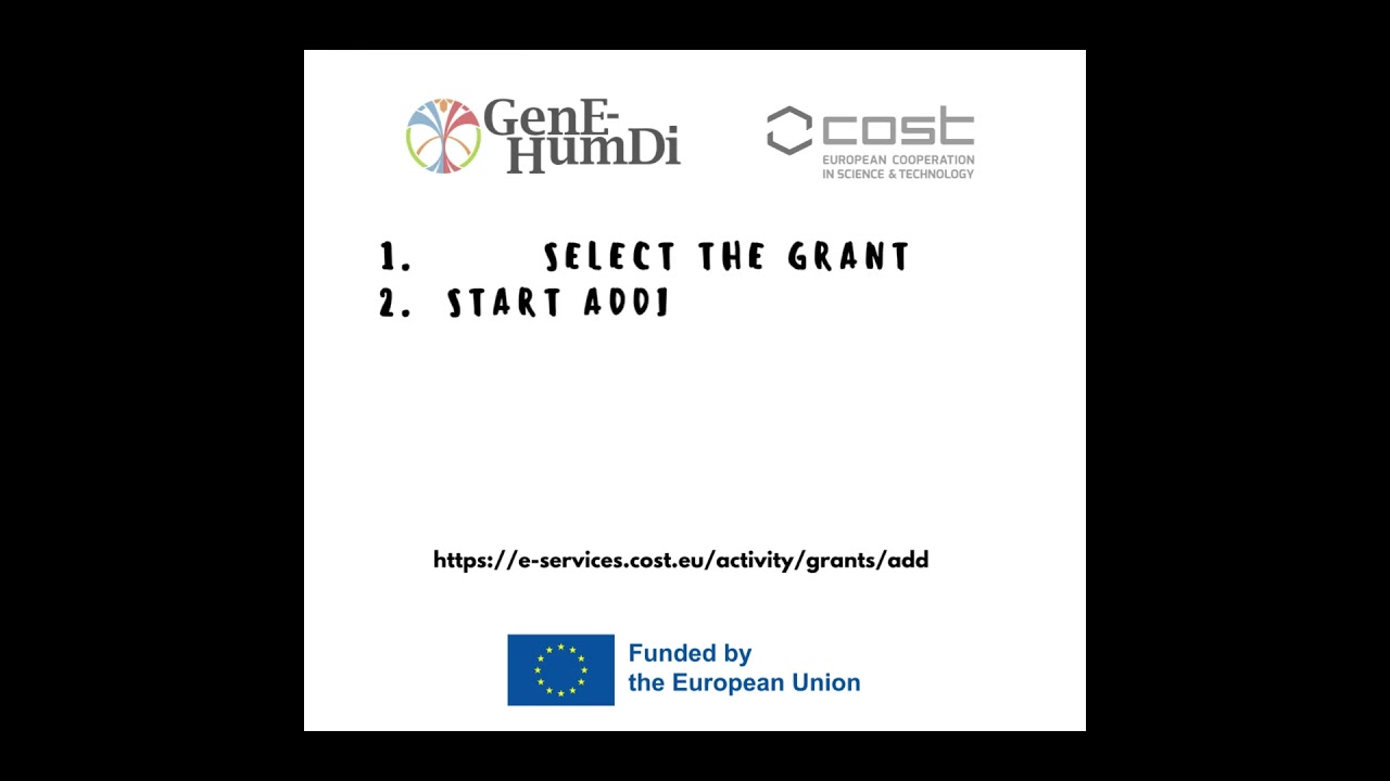 How to Apply for a Grant - Cost Action CA21113