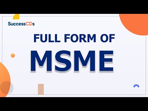 MSME Full-Form | What is the full form of MSME? SuccessCDs Full Forms