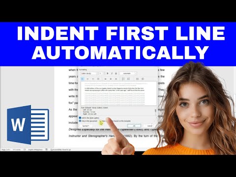 How to INDENT First Line of Each Paragraph Automatically in WORD