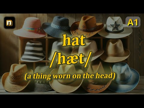 [n] Hat meaning (a thing worn on the head) with 5 examples