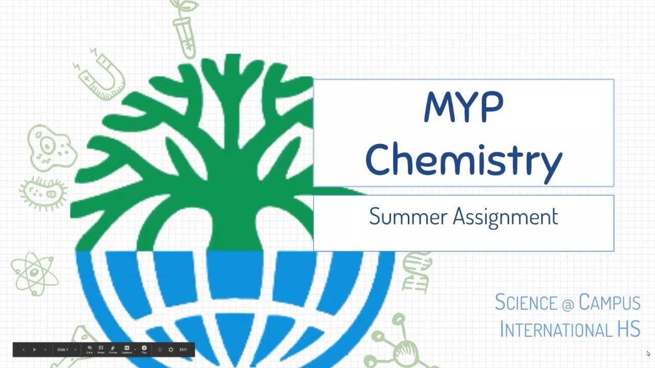 CIHS 2020 - MYP Chemistry