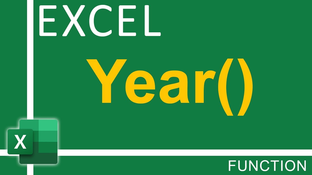 How To Use Excel Year Function | Excel Tutorial for Everyone