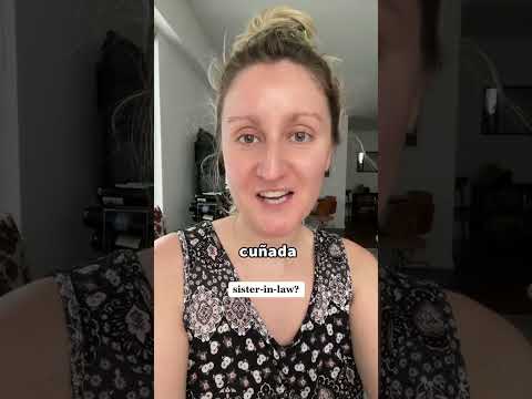 Sister vs sister-in-law in #spanish 👯‍♀️ #learnspanish #spanishlessons #spanishwords #spanishtutor