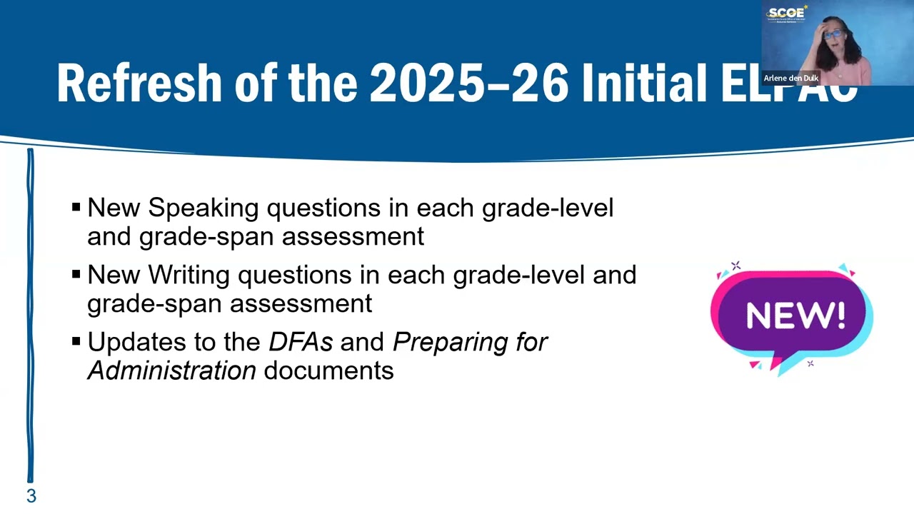 2025–26 Initial ELPAC AST Q&A Webinar Recording (May 2025)