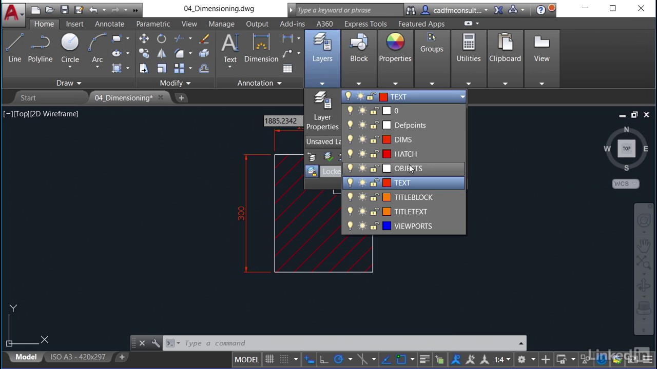 AutoCAD Tutorial - DIM Command