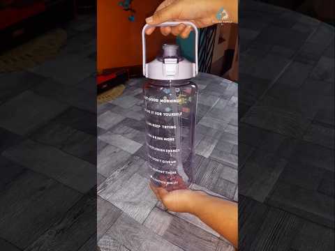 Contemporary Silicone 2 L Capacity Belt Straw Transparent Motivational Water Bottle #shorts