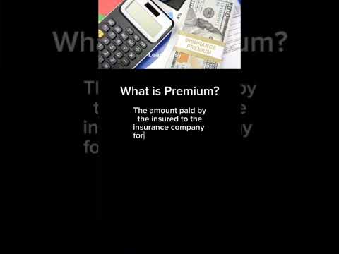 What is premium? #insurance #automobile #exampreparation #property #life