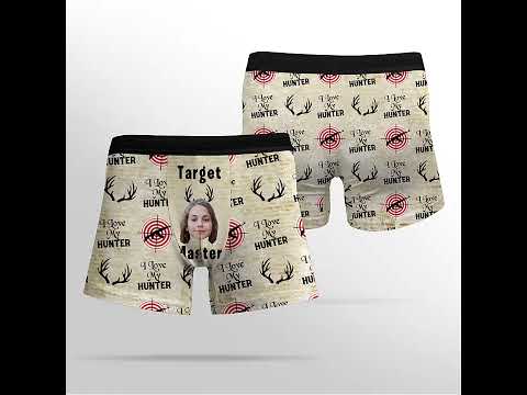 Personalized Face Hunting Target Master Men's Boxer Briefs