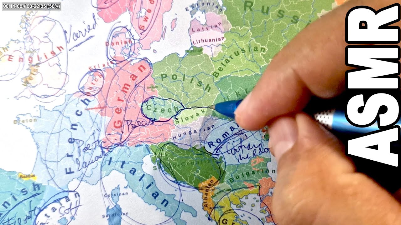 ASMR: European Languages Distribution Map - Ranking Them from Melodic to Confusing [ ASMR  maps ]