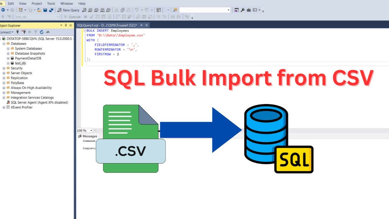 How to Bulk Insert CSV Data into SQL Server Database Table | Step-by-Step Tutorial