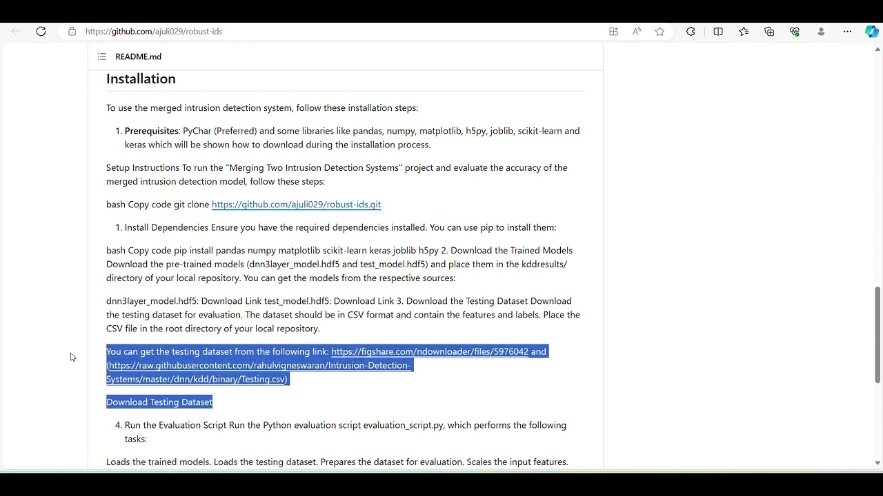 Robust ids installation from github.