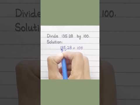 Division of a Decimal by 100 #shorts