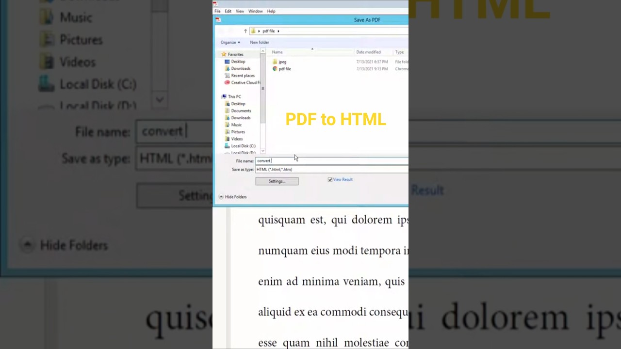 Convert PDF to HTML Webpage in Adobe Acrobat Pro DC #convertpdf #pdfelement