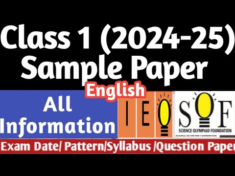 CLASS 1ST ENGLISH OLYMPIAD (IEO)2024-25//Full information/Exam pattern/Syllabus/ Process /Exam Date