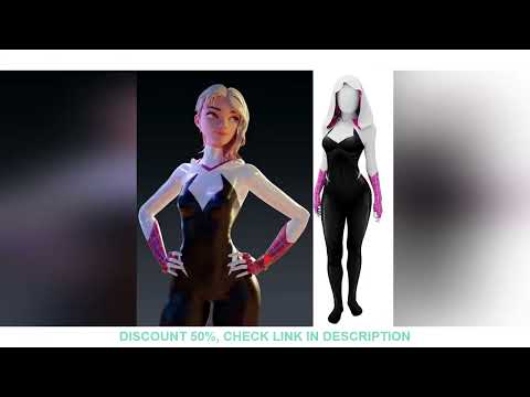 SpiderMan Across the Spider Verse Cosplay Gwen Stacy Superhero Spandex Costume Spider Bodysuit Zenta