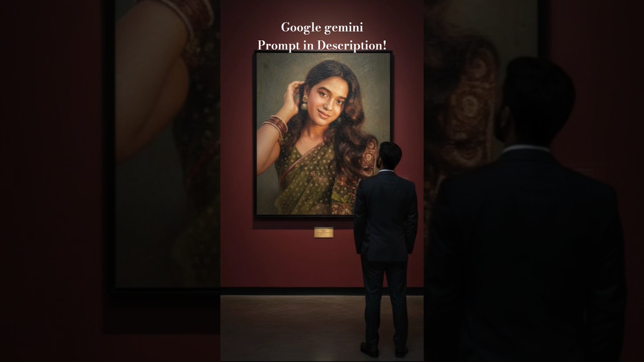 How to create an image where a man looks at your art portrait| Google gemini | #googlegemini #ai