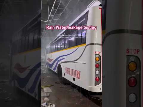 APSRTC Brand New BS6 Half white metallic color paint own Super Luxury bus Rain water testing #apsrtc