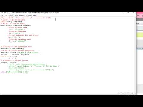 Python MySQL – Insert record if not exists in table