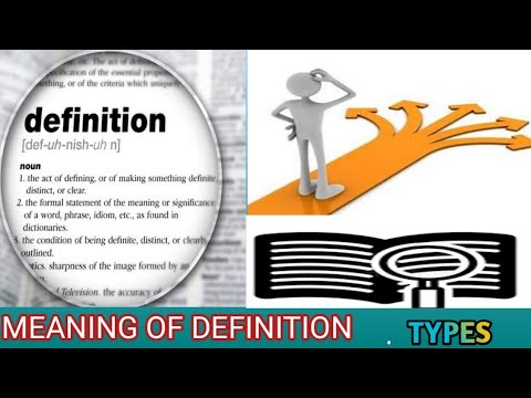 What is Definition | Types of Definitions