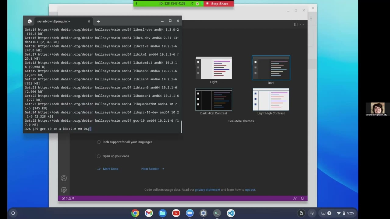 Chrome OS 87 Python Installation - Prof. Brown