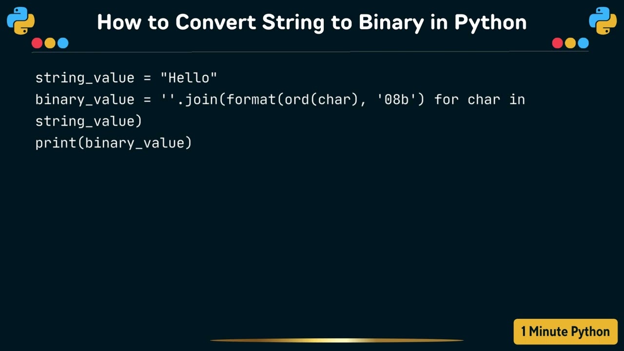 How to Convert String to Binary in Python